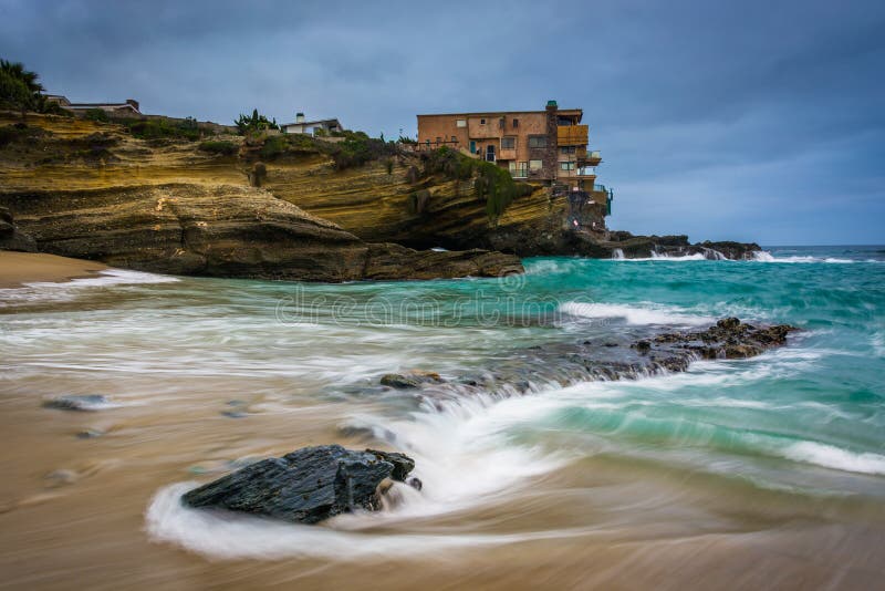 Waves and Rocks in the Pacific Ocean at Table Rock Beach Stock Photo ...