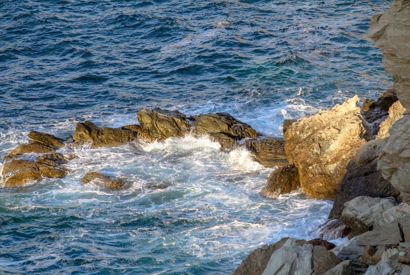Waves and rocks stock image. Image of cliff, lagoon, coast - 94133885