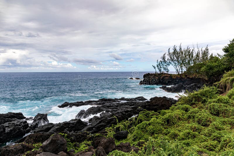 Sainte-Rose Waterfront, Reunion Island Stock Photo - Image of landmark ...
