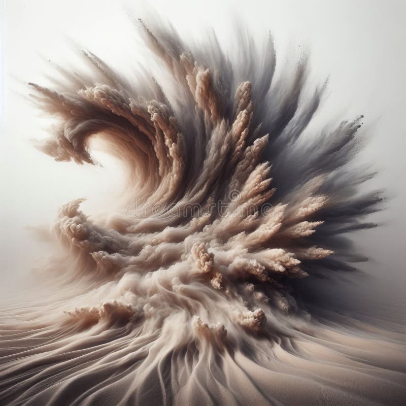 114 81. Waves of Sand Swirling in a Dust Storm, Creati Stock ...