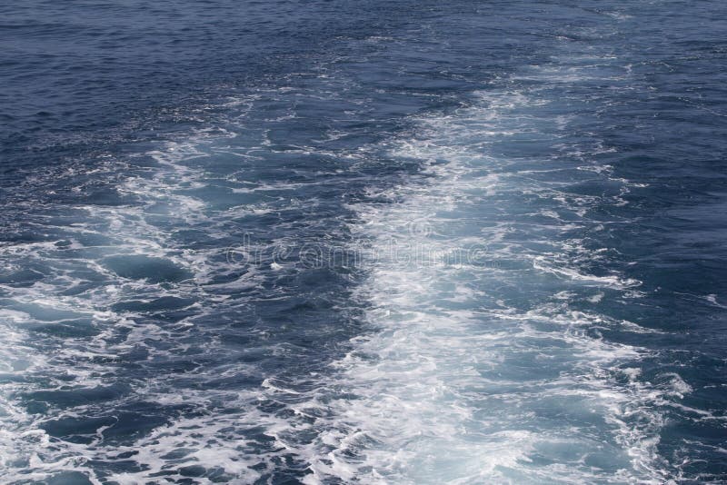 Waves on Sea Behind the Ship, Sea Affect the Boat, Boat Wave Stock ...