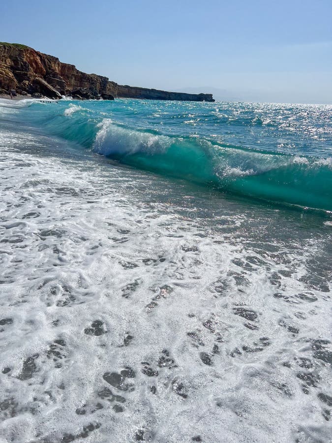 The Waves of the Sea on the Coast of the Island Stock Photo - Image of ...