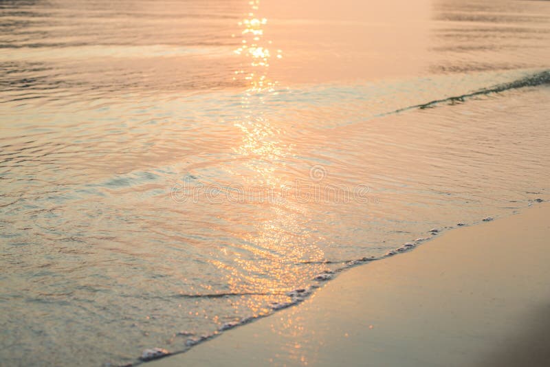 Waves Sea with Morning Light Stock Image - Image of color, morning ...