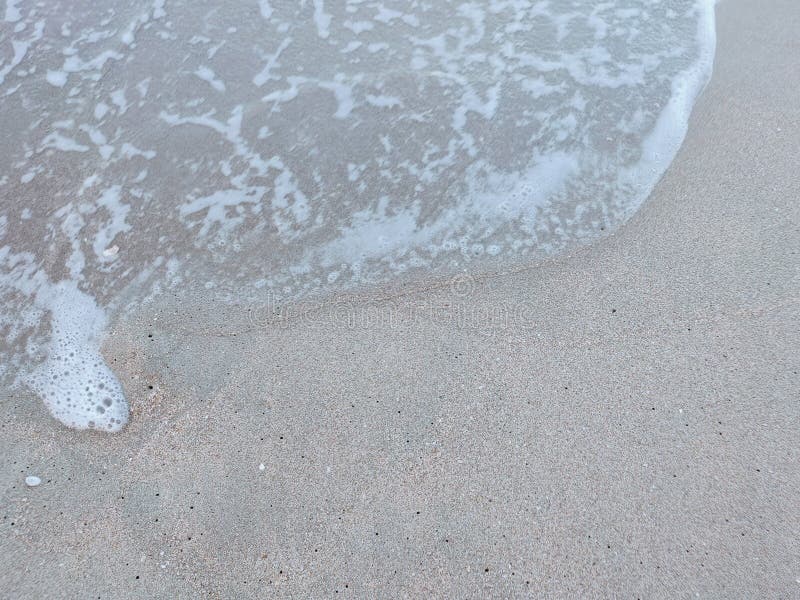 The Waves of the Sea Water Washed Up on the Sandy Beach. Stock Image ...