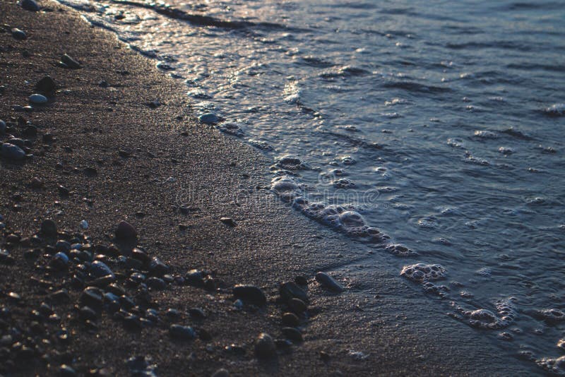 Waves seaside, clear water stock photo. Image of natural - 198592022