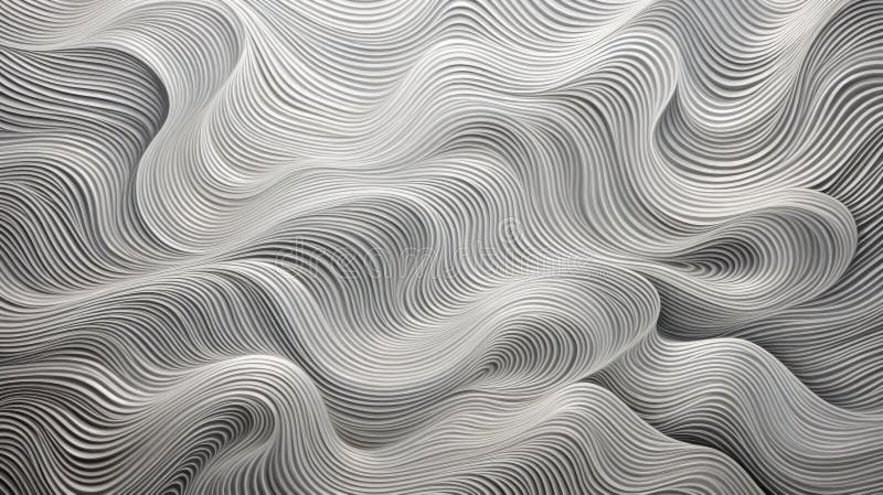Waves in Silver Colors, Abstract Illustration Stock Illustration ...