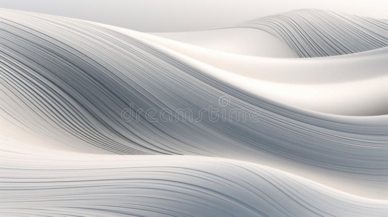 Waves in Silver Colors, Abstract Illustration Stock Illustration ...