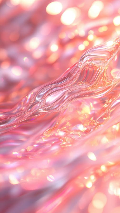 Waves of Soft Pink Light Create a Mesmerizing Effect Resembling Flowing ...