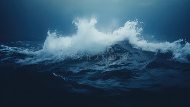 Waves solid dark blue stock illustration. Illustration of marine ...