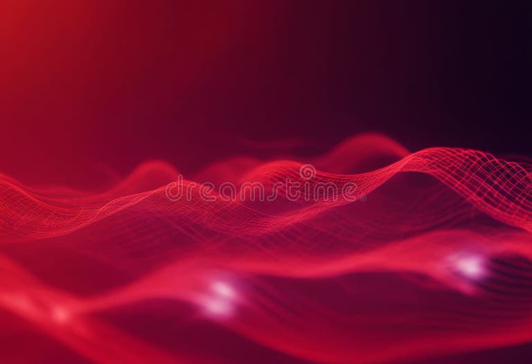 Waves Sound Waveform Visualization Audio Technology Red Copy ...
