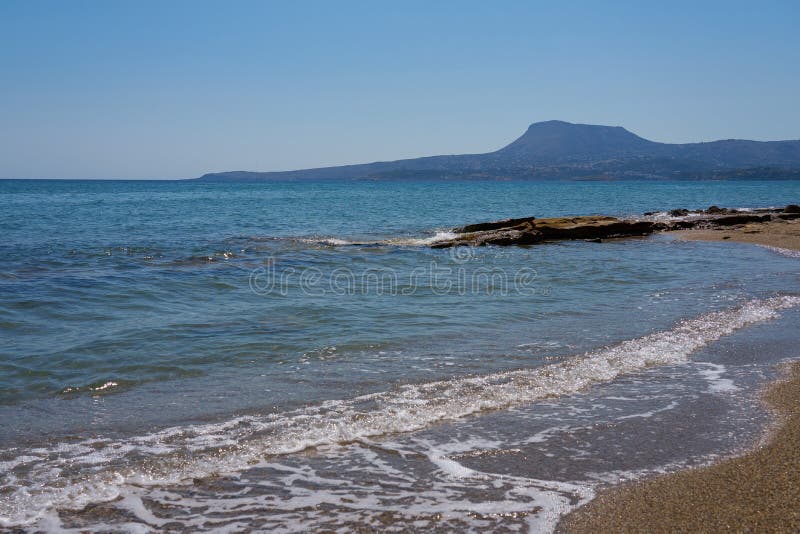 Waves on the Stone Coast of Crete Stock Photo - Image of wave, water ...