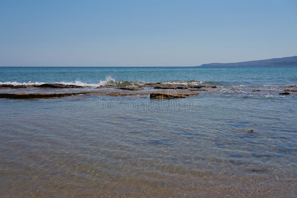 Waves on the Stone Coast of Crete Stock Image - Image of outdoor, crete ...