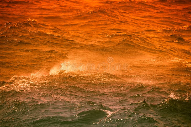 Waves of Stormy Cold Sea on the South of Iceland. Toned Stock Image ...