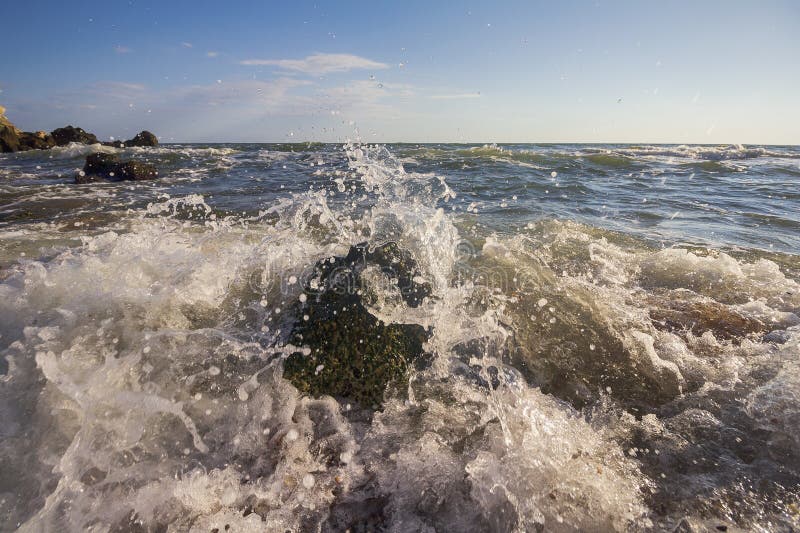 Waves Stumble Across Rocks on the Coast Stock Image - Image of scenic ...