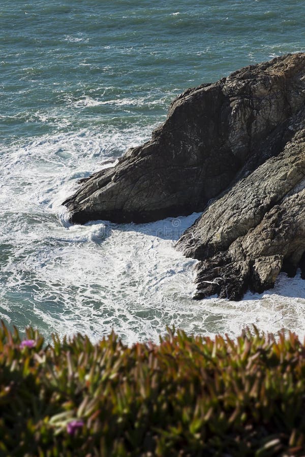 Devil`s Slide Cliffs in Pacifica, California Stock Photo - Image of ...