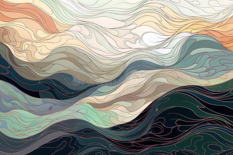 Abstract Wavy Background with Waves. Vector Illustration for Your ...