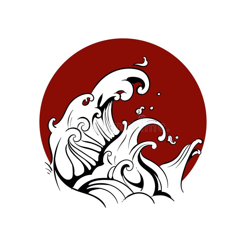 Waves tattoo design stock vector. Illustration of curve - 273165466