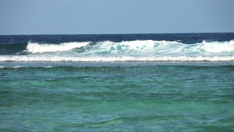 The Waves of the Turquoise Indian Ocean Roll Towards the Coast Stock ...