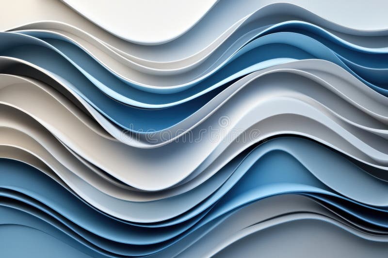Abstract Waves Shades Blue White Create Fluid Dynamic Visual Effect Stock Photos - Free ...