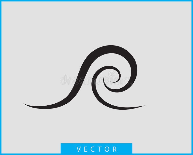 Waves Vector Design. Water Wave Icon Stock Vector - Illustration of ...