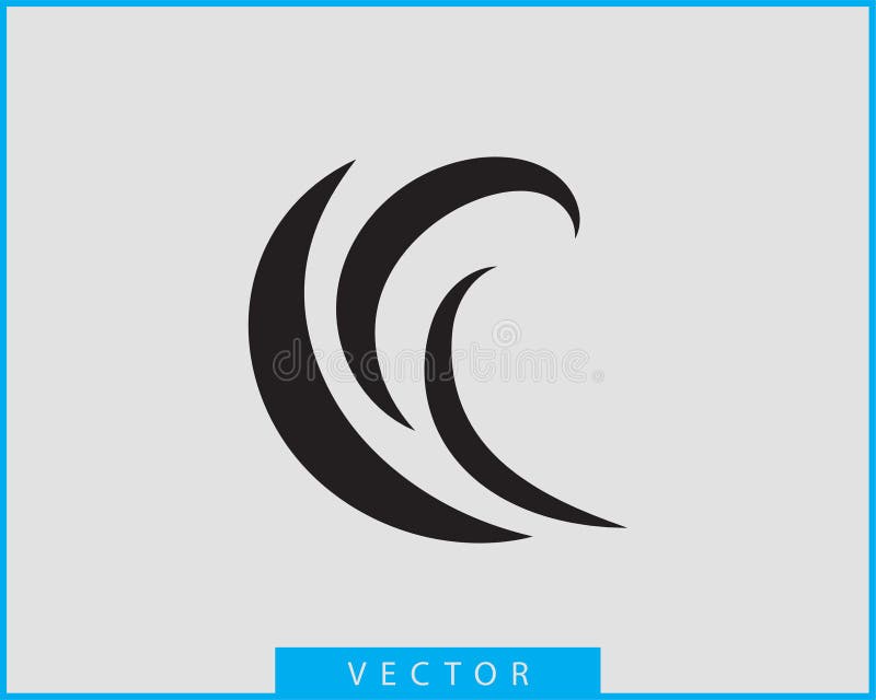 Waves Vector Design. Water Wave Icon. Wavy Lines Isolated Stock Vector ...