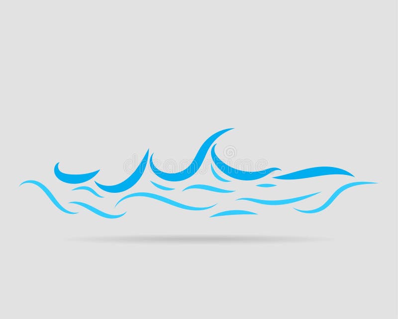 Waves Vector Design. Water Wave Icon Stock Vector - Illustration of ...