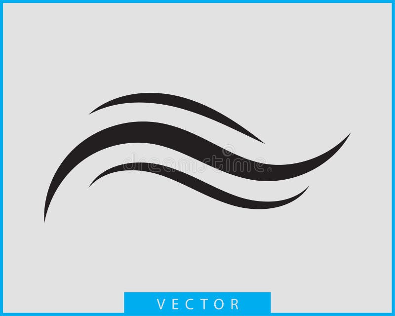 Waves Vector Design. Water Wave Icon Stock Vector - Illustration of ...
