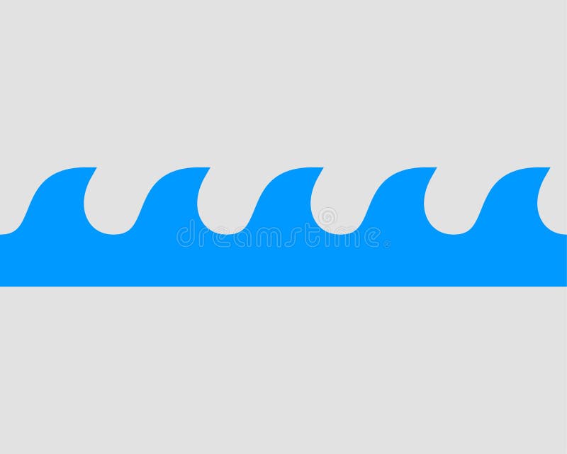 Waves Vector Design. Water Wave Icon Stock Vector - Illustration of ...