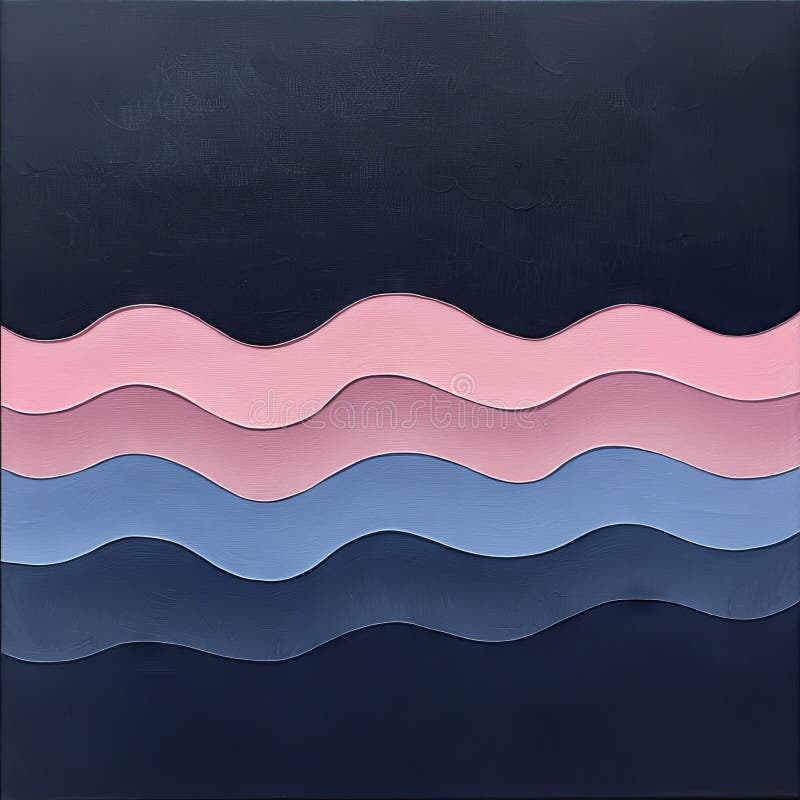 Waves in Vibrant Colors Against a Dark Background Create a Sense of ...