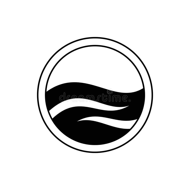 Waves View through the Porthole Logo Design Stock Vector - Illustration ...