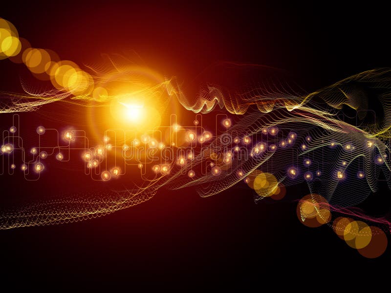 Waves of Virtual World stock illustration. Illustration of isolated ...