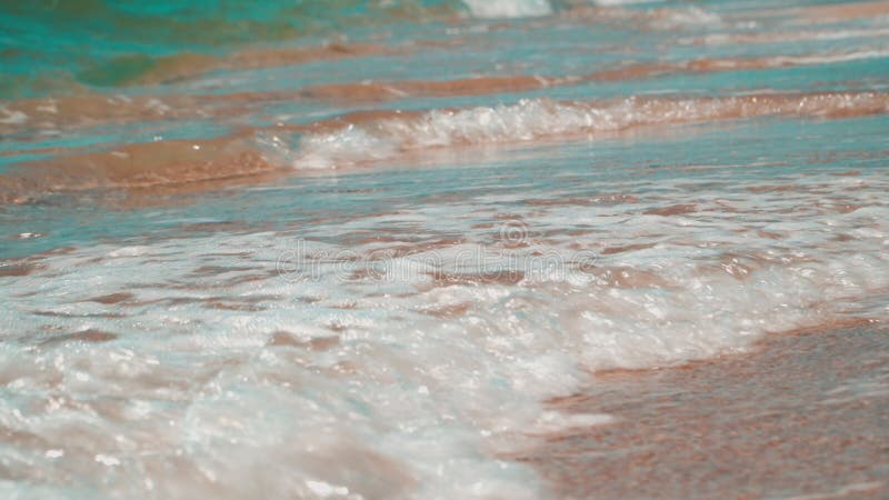 Waves Wash Over the Sand by the Shore Stock Footage - Video of tourism ...