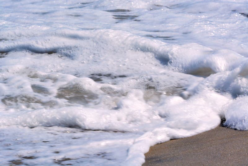 Waves Washing Up Onto the Shore Stock Photo - Image of motion, breaks ...
