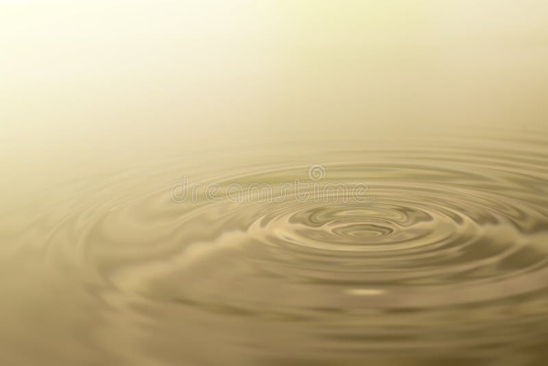 Waves of Water are Caused by Falling Droplets. 3d Illustration. Close ...
