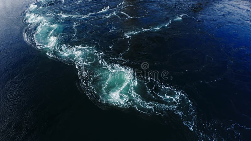 Waves of Water of the River and the Sea Meet Each Other during High ...