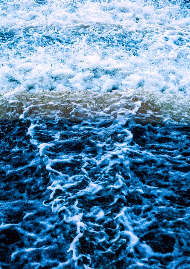 Waves and Water Splashing Over the Ship`s Side Stock Image - Image of ...