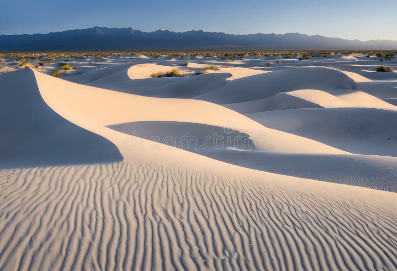 Waves of White: Exploring the Majestic Sand Dunes of New Mexico Stock ...