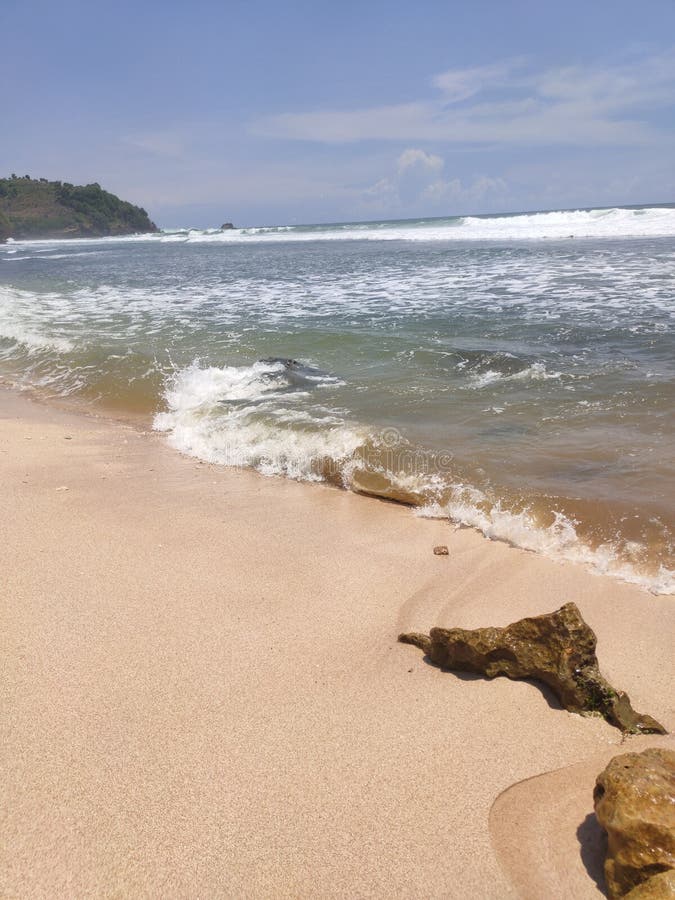 Waves White Sand and Coral Reef Stock Image - Image of waves, sand ...