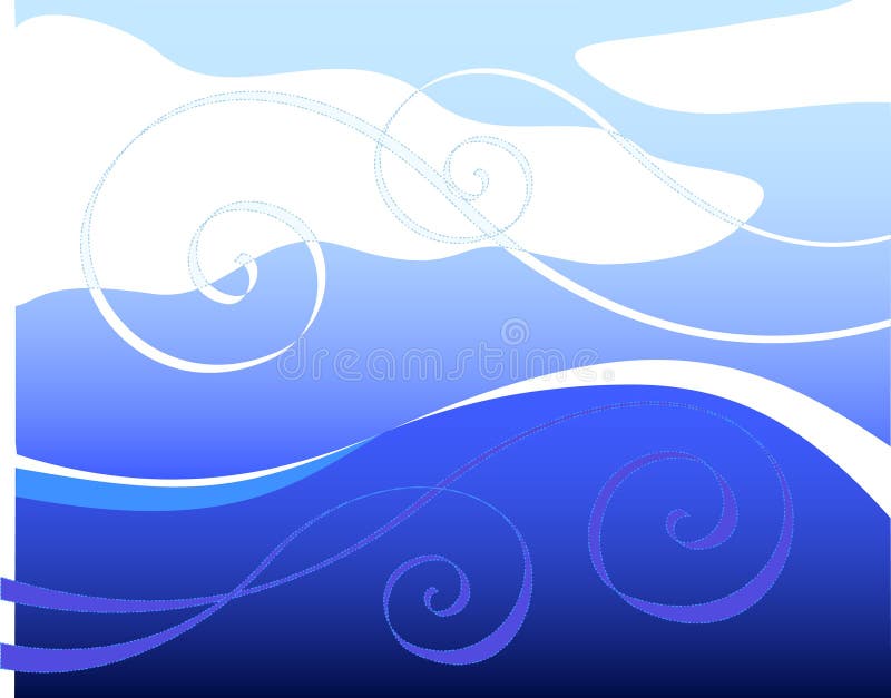Waves and Wind stock vector. Illustration of background - 1216731