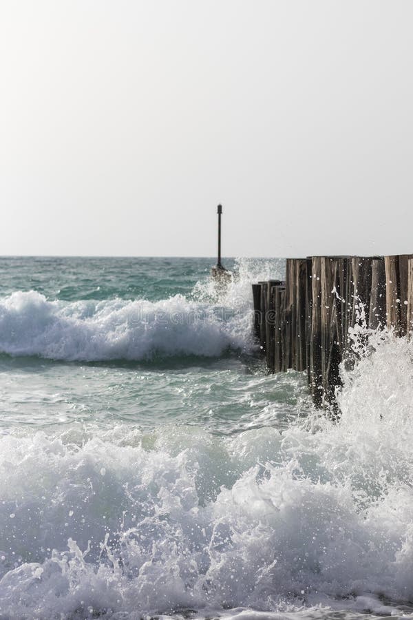 Waves on Windy Day at the Beach. Outdoors Stock Photo - Image of tides ...