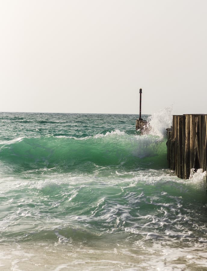 Waves on Windy Day at the Beach. Outdoors Stock Image - Image of ...