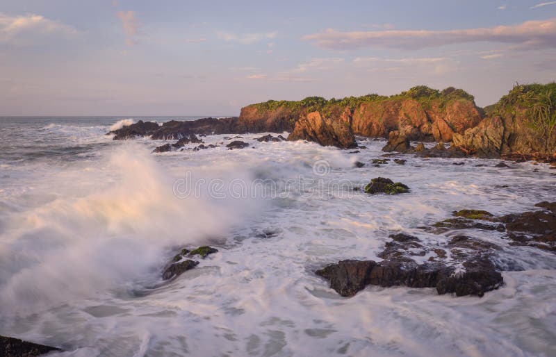 Wavey pastel sunset stock image. Image of sunset, sunrise - 76212307