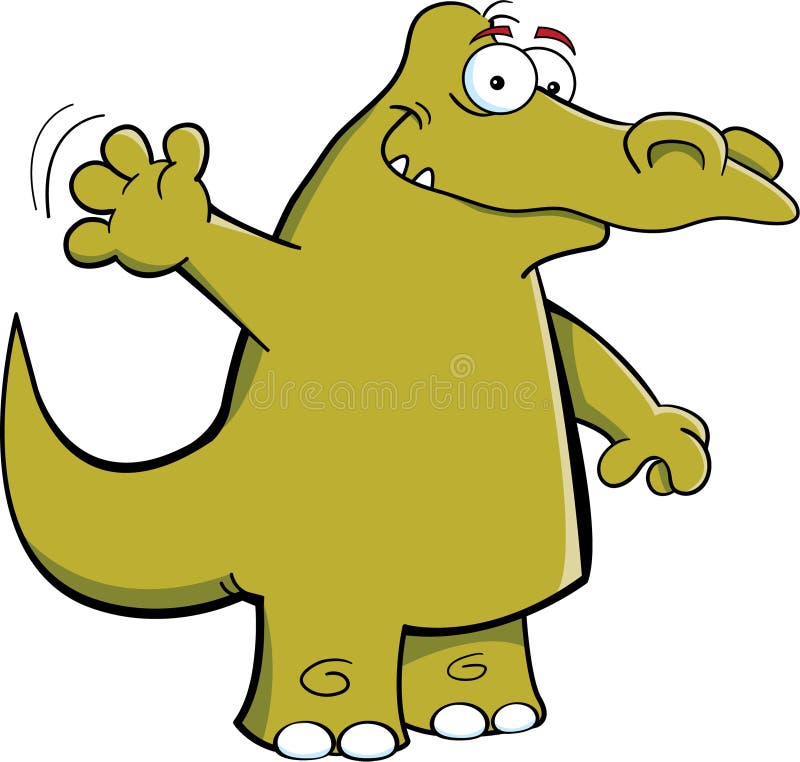 Waving alligator stock vector. Illustration of reptile - 26472111