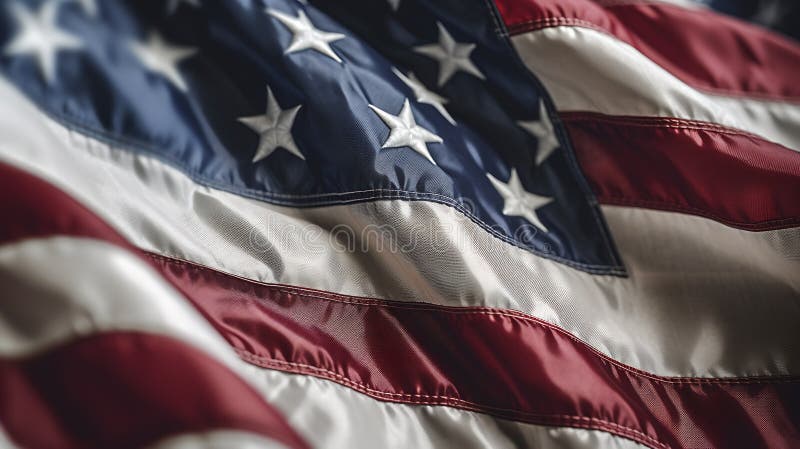 Waving American Flag.Created with Generative AI Technology.. AI ...
