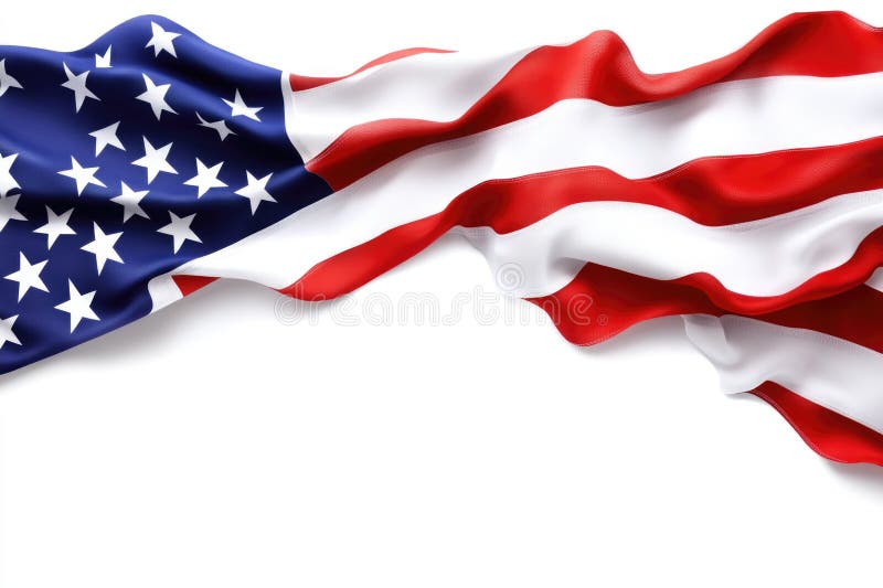 A Waving American Flag in the Wind Stock Image - Image of independence ...
