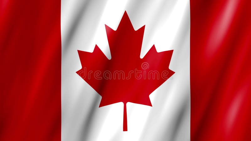 Waving Animated Flag of Canada. Canada Waving Animation Flag Stock ...
