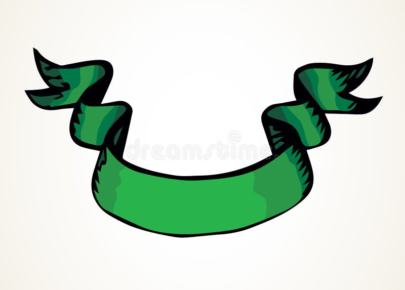 Waving Banner for the Inscription. Vector Drawing Stock Vector ...