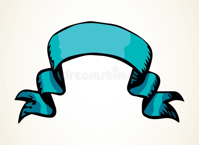 Waving Banner for the Inscription. Vector Drawing Stock Vector ...