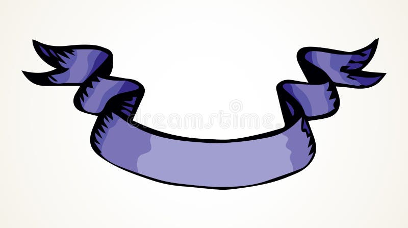 Waving Banner for the Inscription. Vector Drawing Stock Vector ...