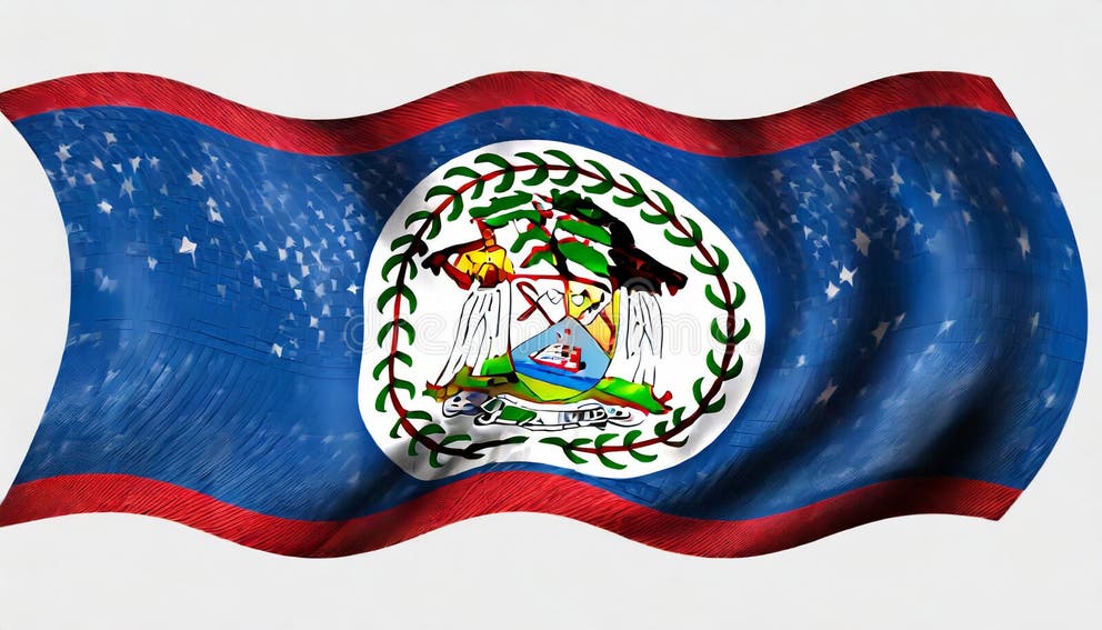 Flag of Belize stock illustration. Illustration of stripe - 299469769